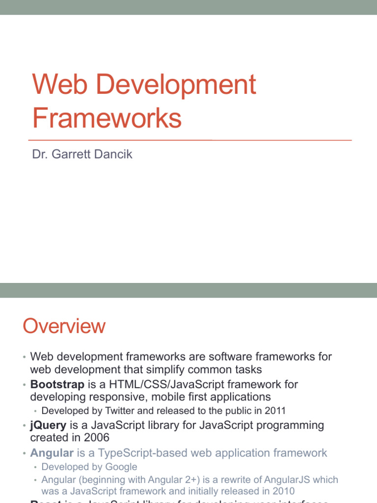 Web Frameworks | PDF