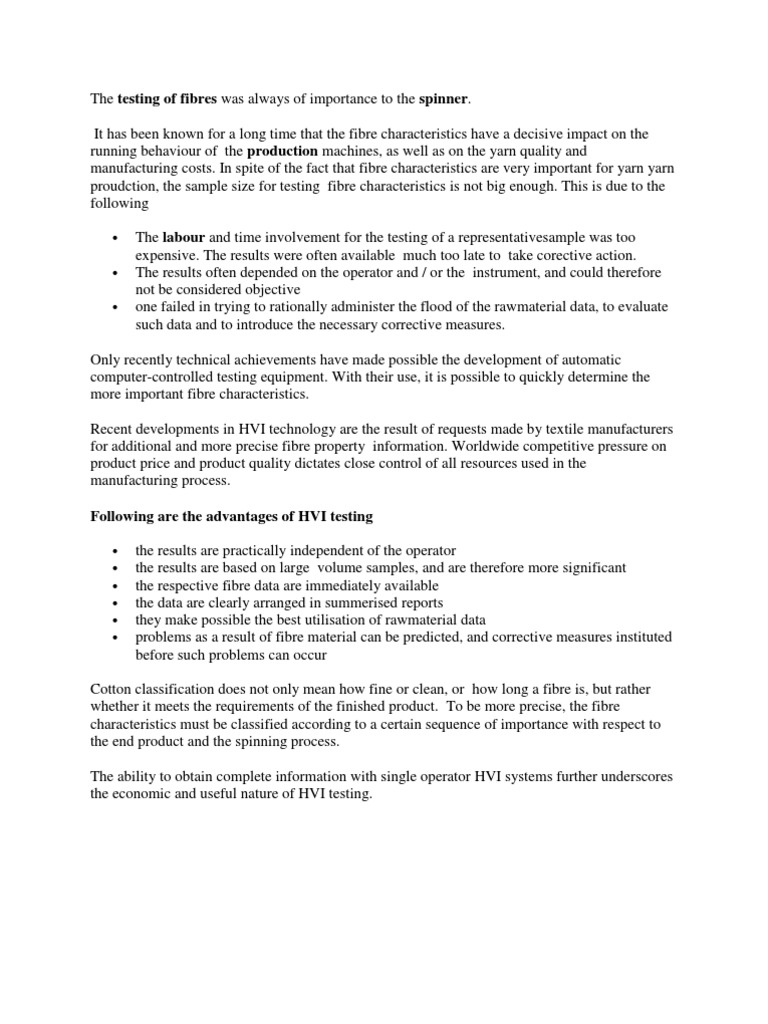 Advances in HVI Fiber Testing | PDF | Yarn | Infrared