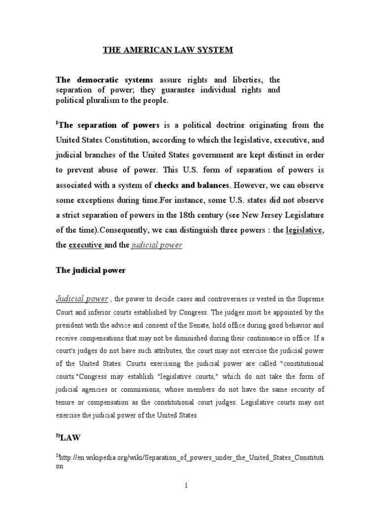 1.american Law System | PDF