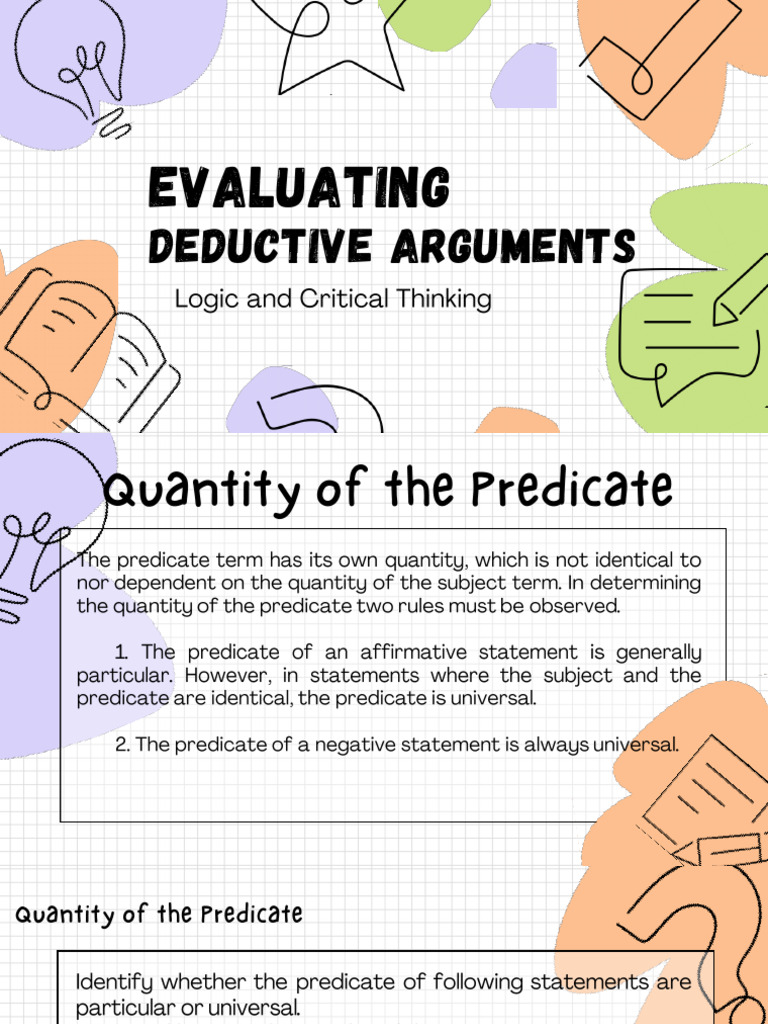 Week 13 Evaluating Deductive Arguments Part 2 1 Pdf