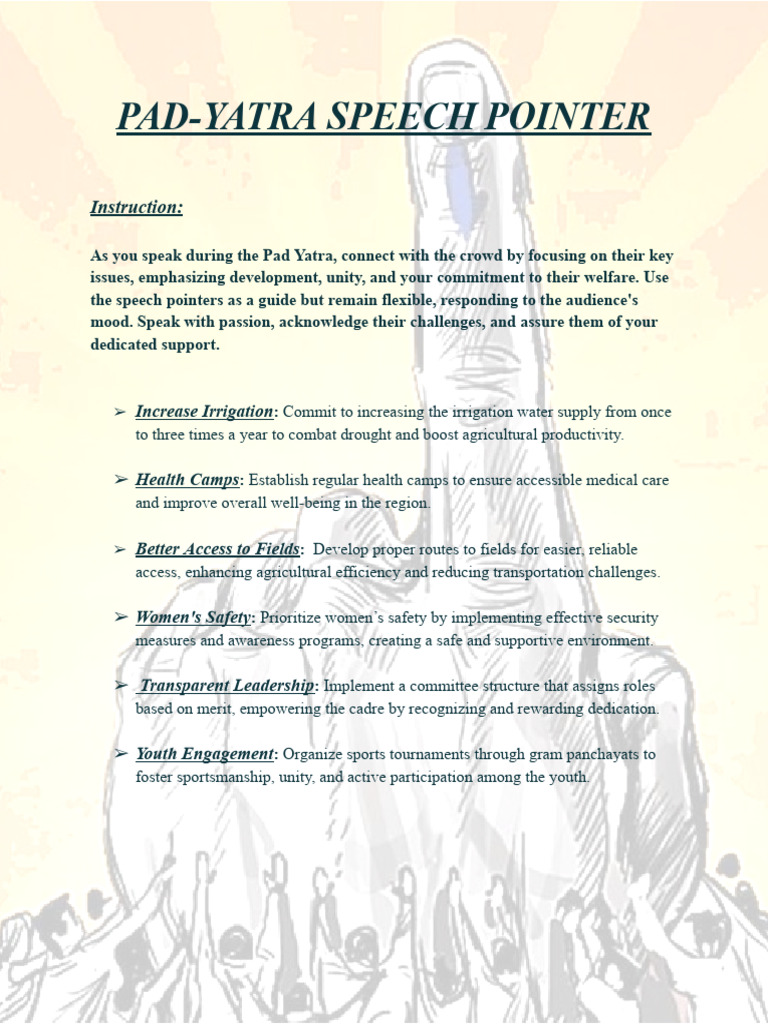 Pad-Yatra Speech Pointer | PDF