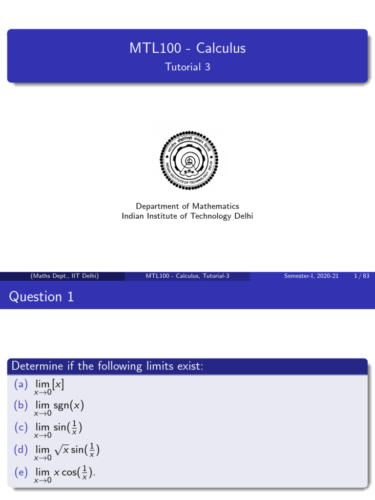 Tut3 Solutions | PDF