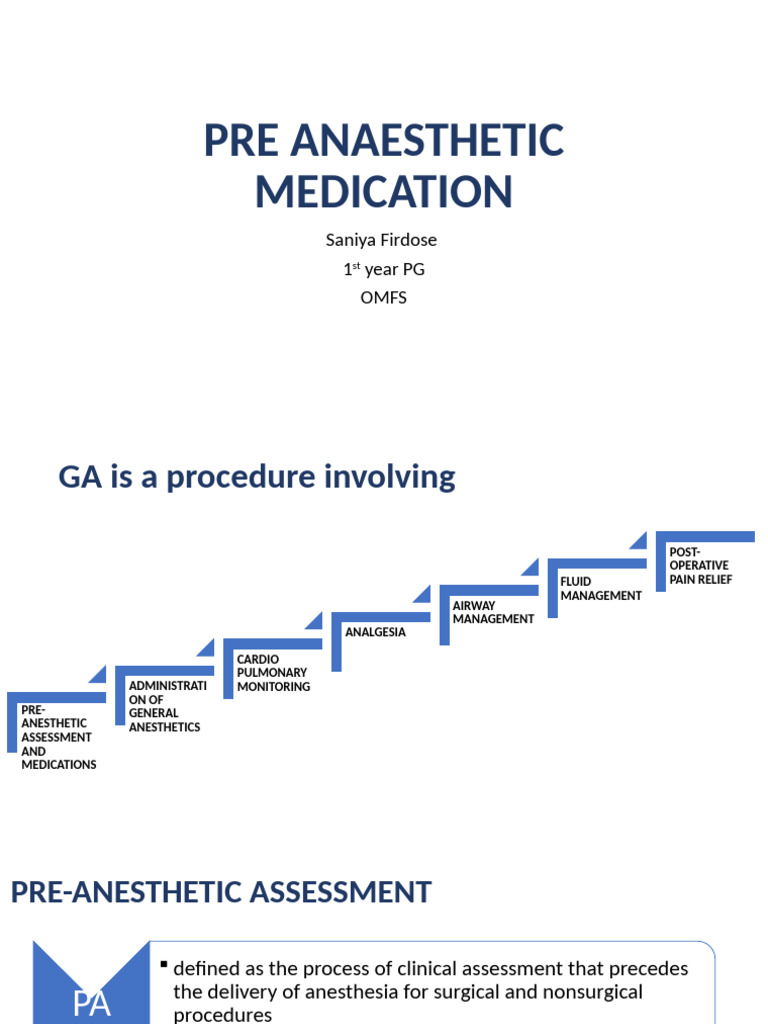 Pre Anaesthetic Medication | PDF
