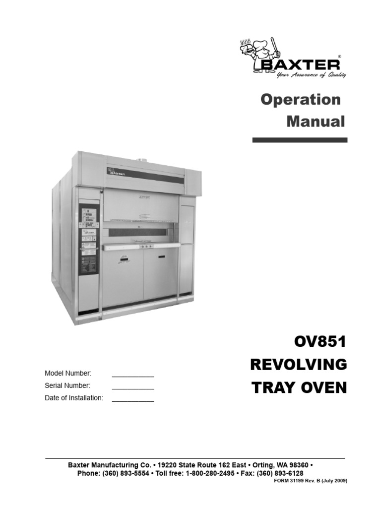 Baxter Ov851g Manual Operativo | PDF