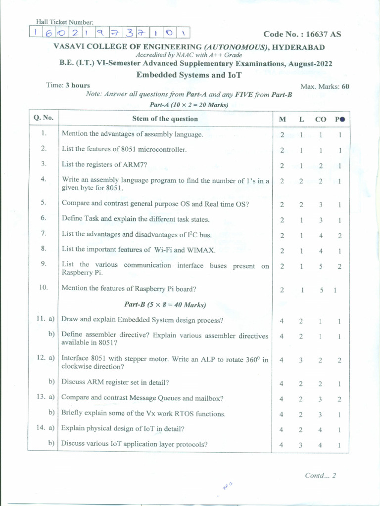 Question Paper1 | PDF