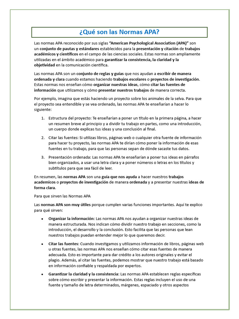Normas APA: Guía Completa y Aplicación | PDF | Estilo apa | Información