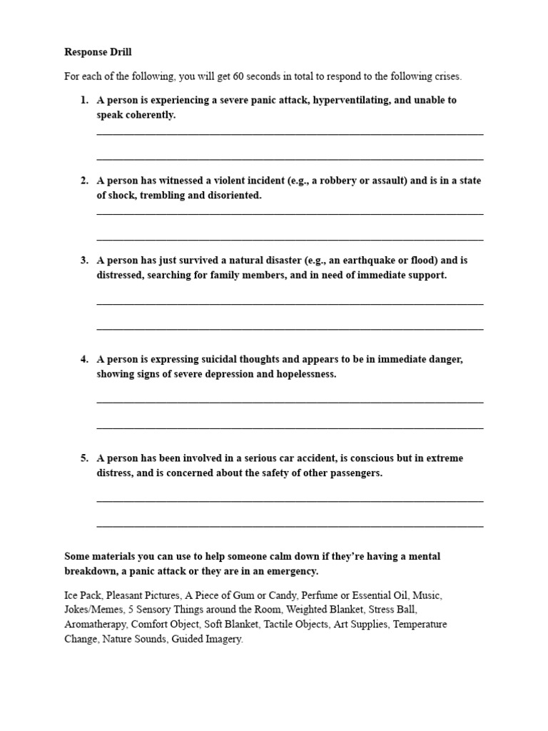 Handout - Psychological First Aid | PDF