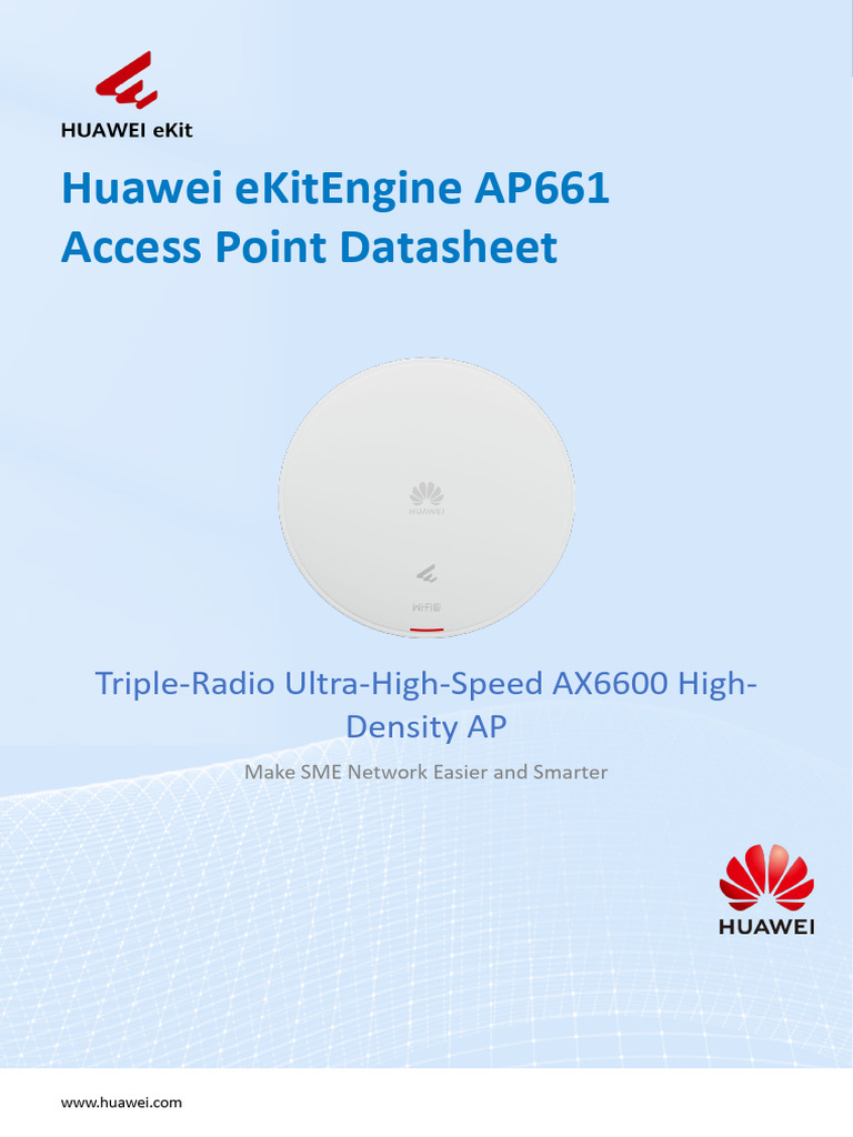 Huawei eKitEngine AP661 Access Point Datasheet | PDF | Ieee 802.11 ...
