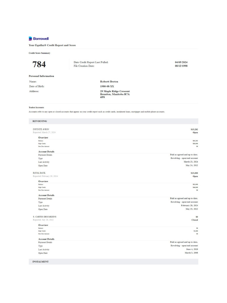 CreditReport 25 | PDF