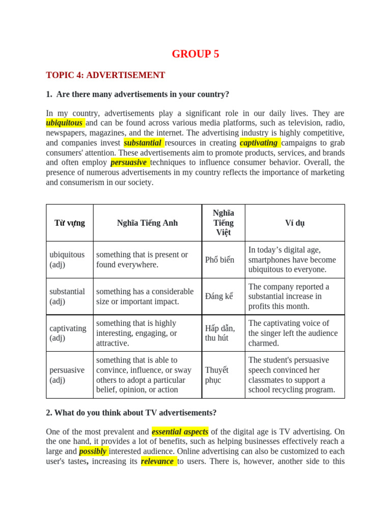 Group 5 - Crime, Advertisement | PDF