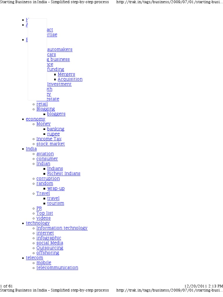 Start a Business in India: Step-by-Step Guide | PDF | Identity Document ...