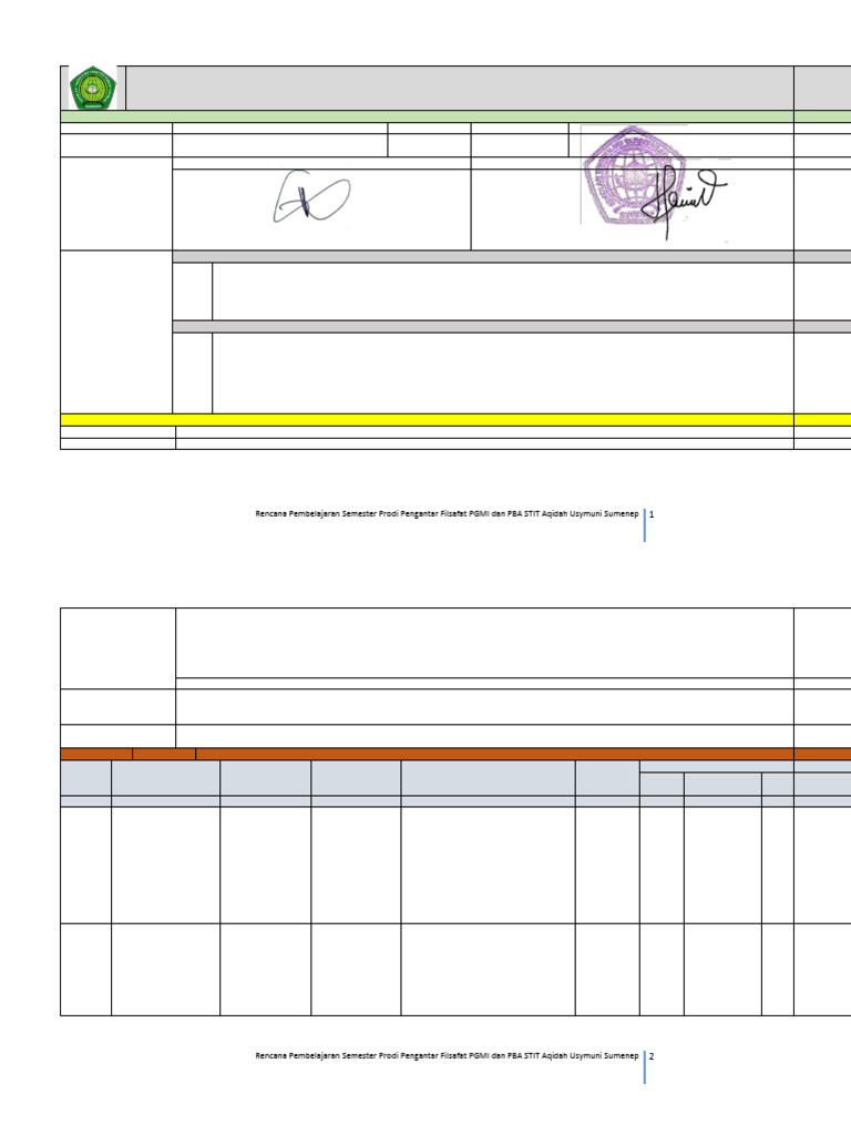 RPS Pengantar Filsafat Pba 2023 | PDF