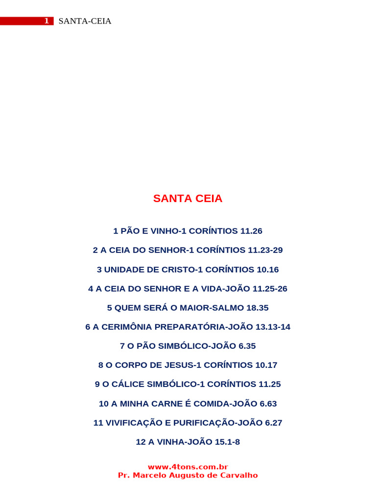 Sermao 0940 050 Santa Ceia | PDF