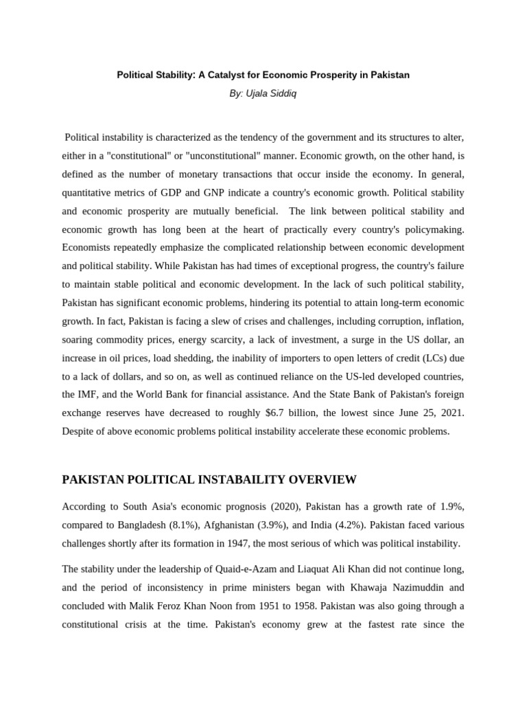 Political Stability | PDF