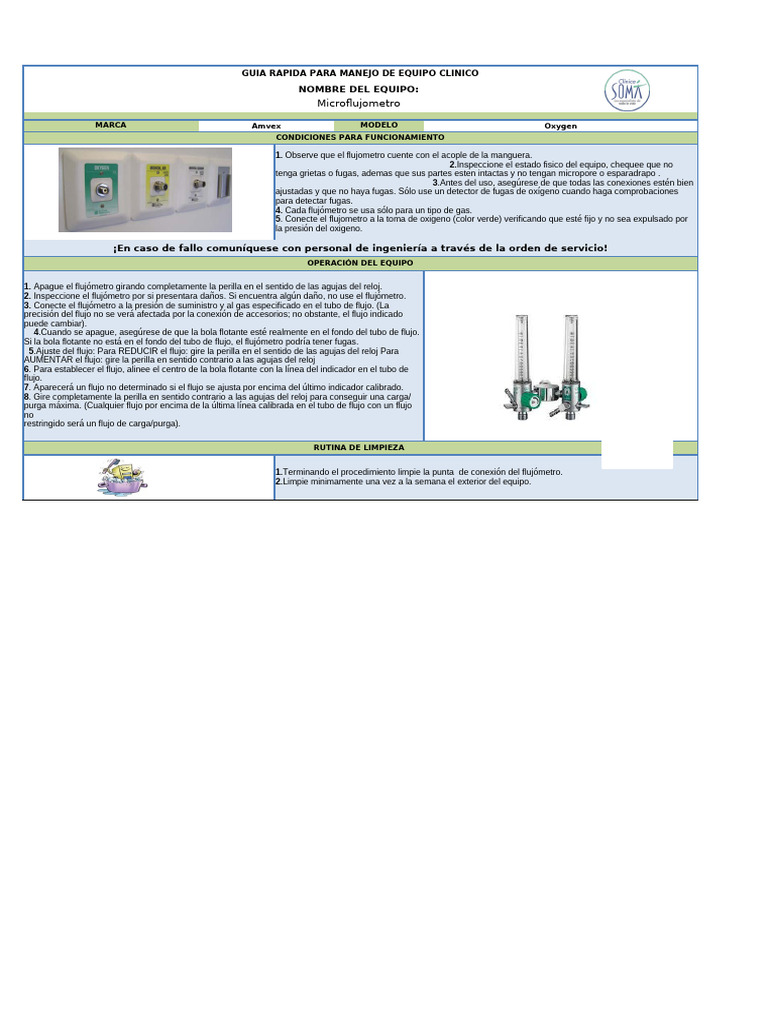 MICROFLUJOMETRO Amvex Oxygen | PDF