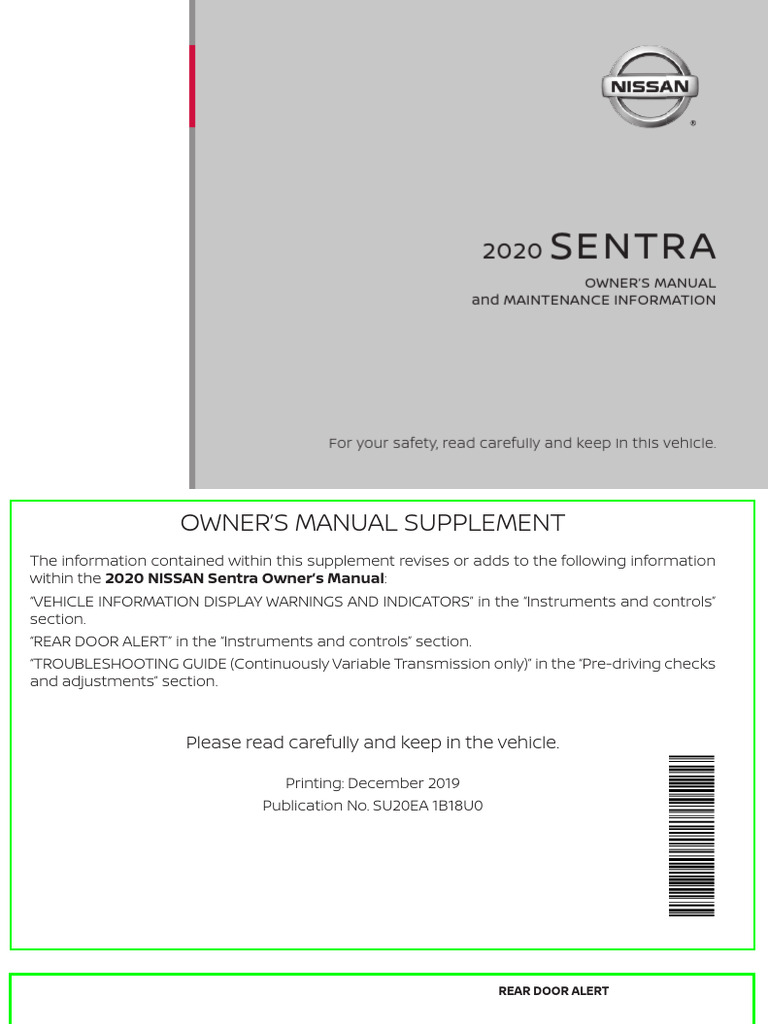 2020 Sentra | PDF