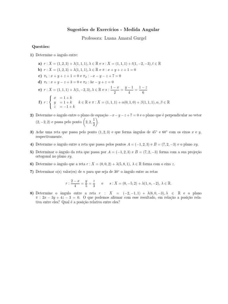Lista Medida Angular | PDF