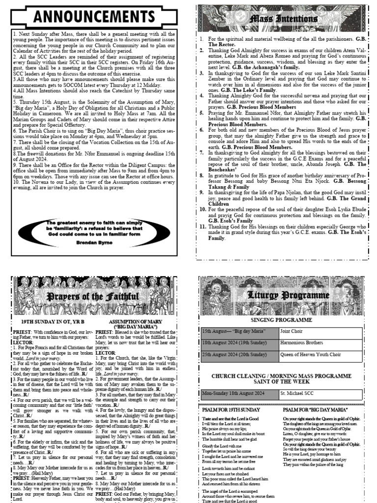 19th Sunday OT | PDF
