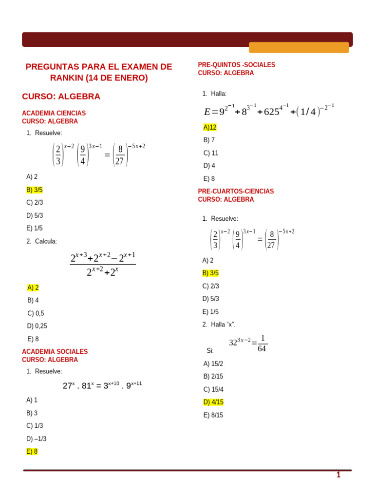 Preguntas Mat (Alg-Geom-Psicotec) Examen de Rankin-14-01-2024 | PDF