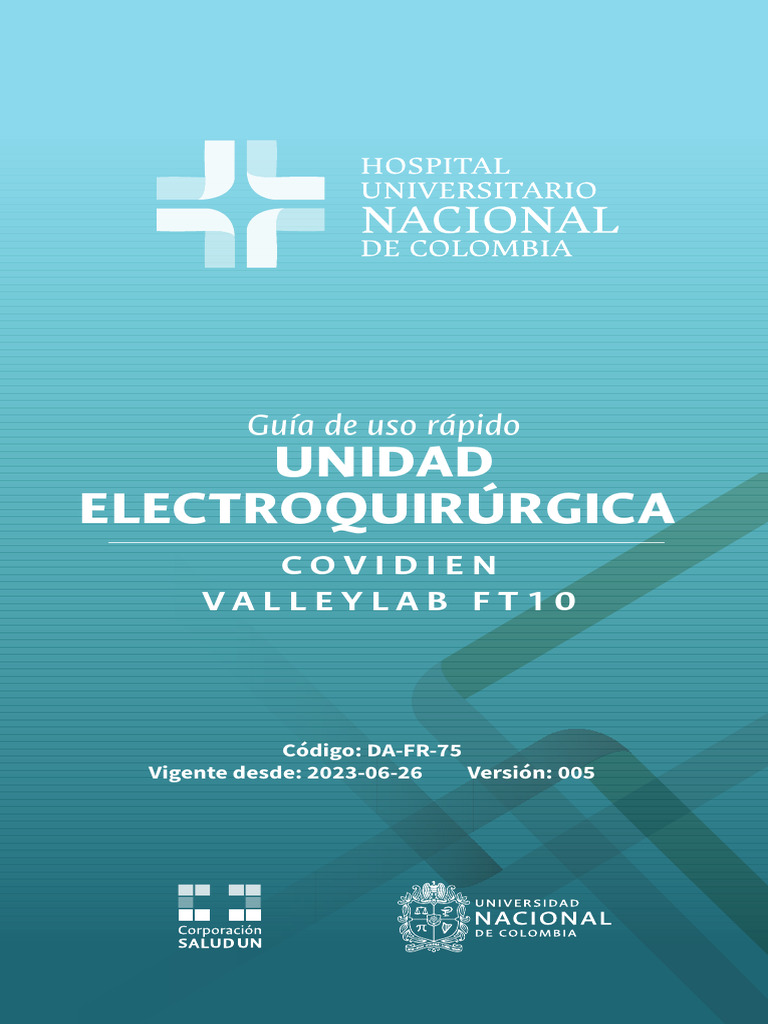 Guia Rapida Unidad Electroquirúrgica Covidien Valleylab LS10 | PDF