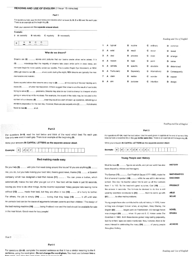 test 5 First for schools 2 | PDF
