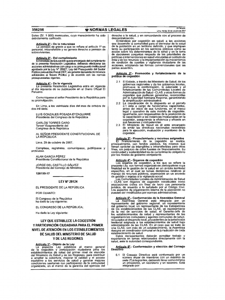 Ley 29124 | PDF