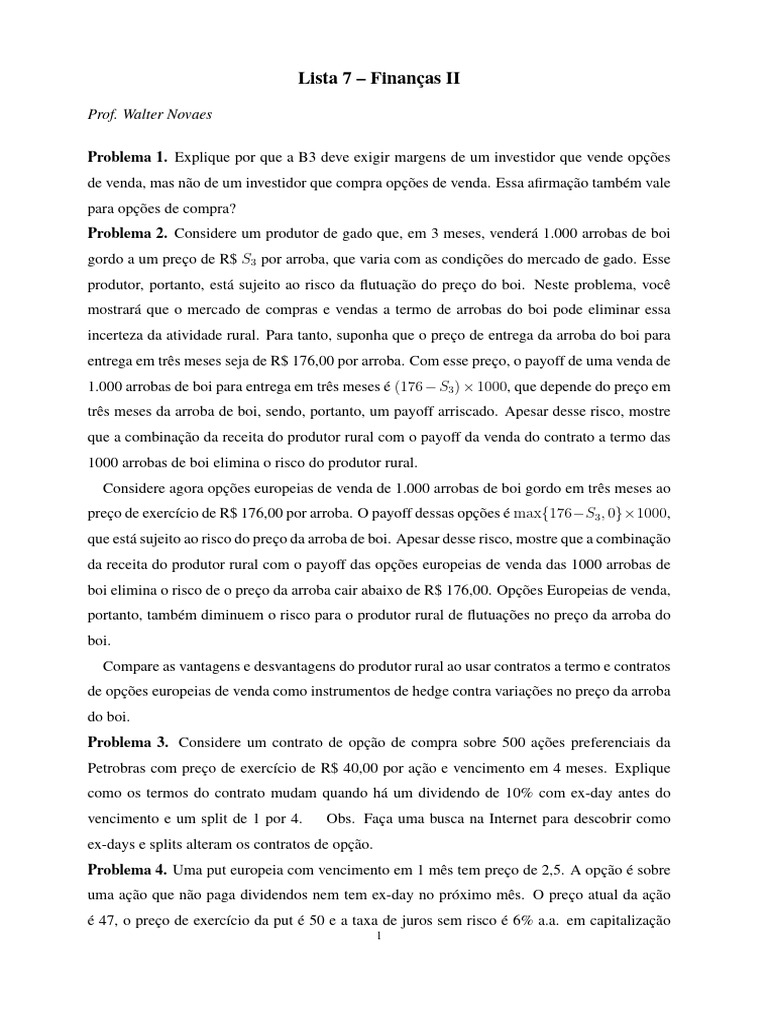 Lista 7 | PDF
