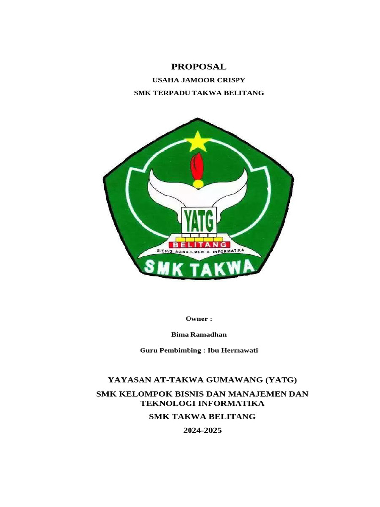 Proposal Usaha Jamur Crispy 2024-2025 | PDF | Cooking, Food & Wine