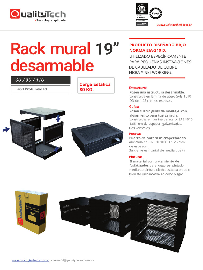 QualityTech - Rack Mural 19 Desarmable | PDF