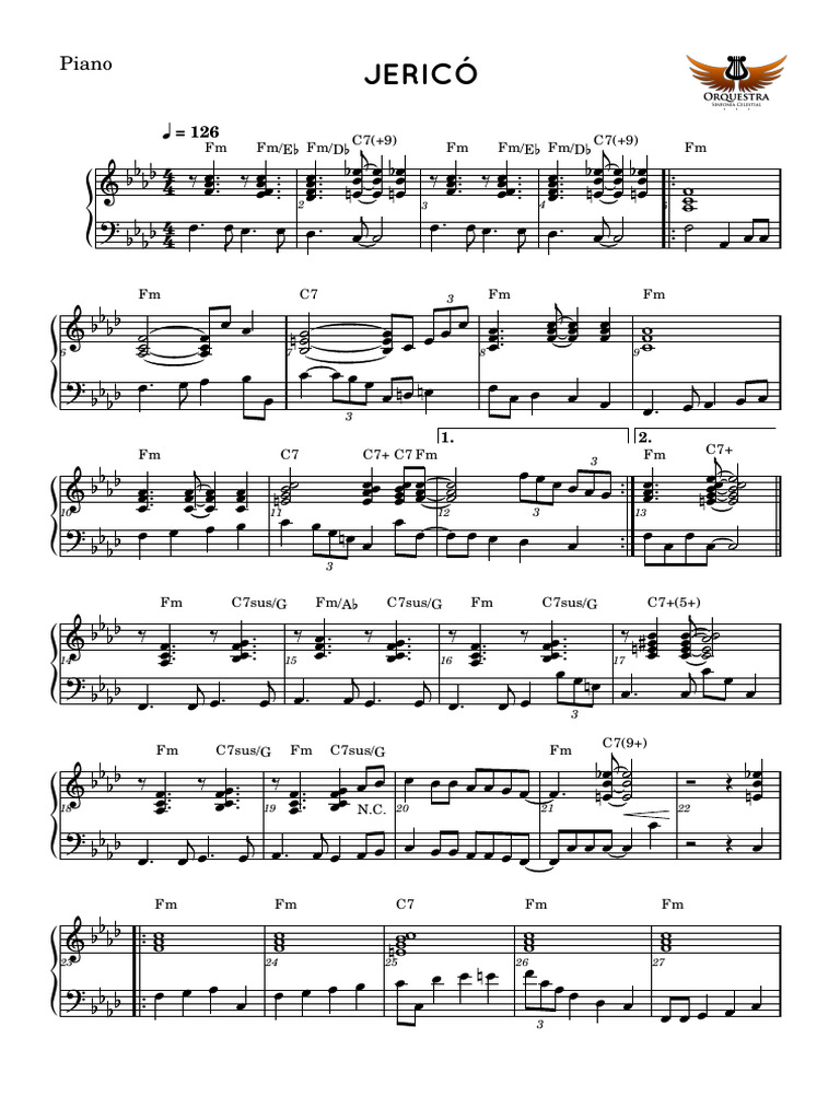 Piano - JERICÓ | PDF