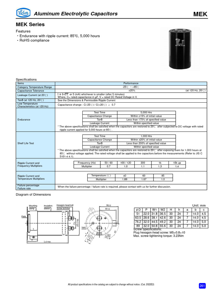 Lelon MEK Series-3052805 | PDF