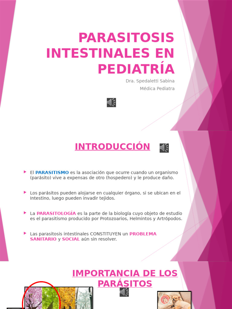 Parasitosis Intestinales en Pediatría - Pps | PDF