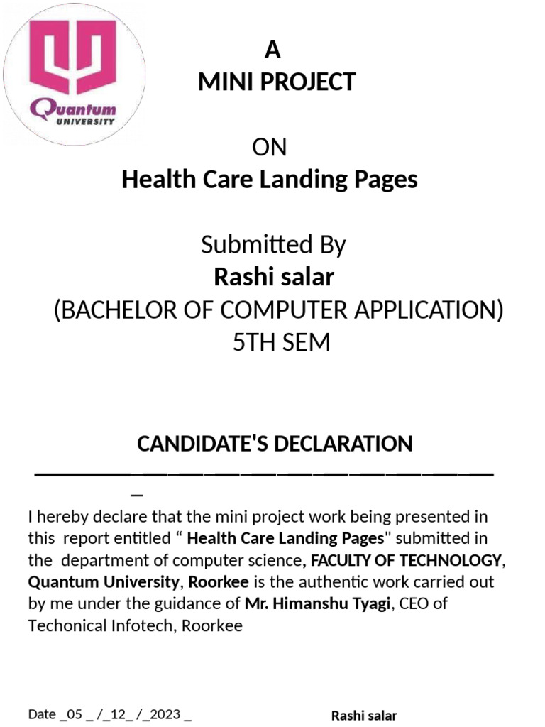 SYNOPSIS Rashi Salar | PDF