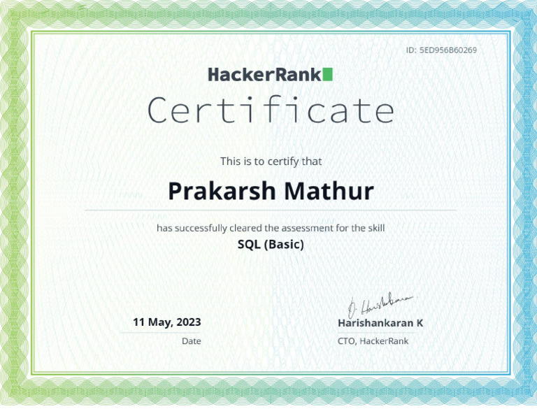 hackerrank_sql_basic certificate | PDF