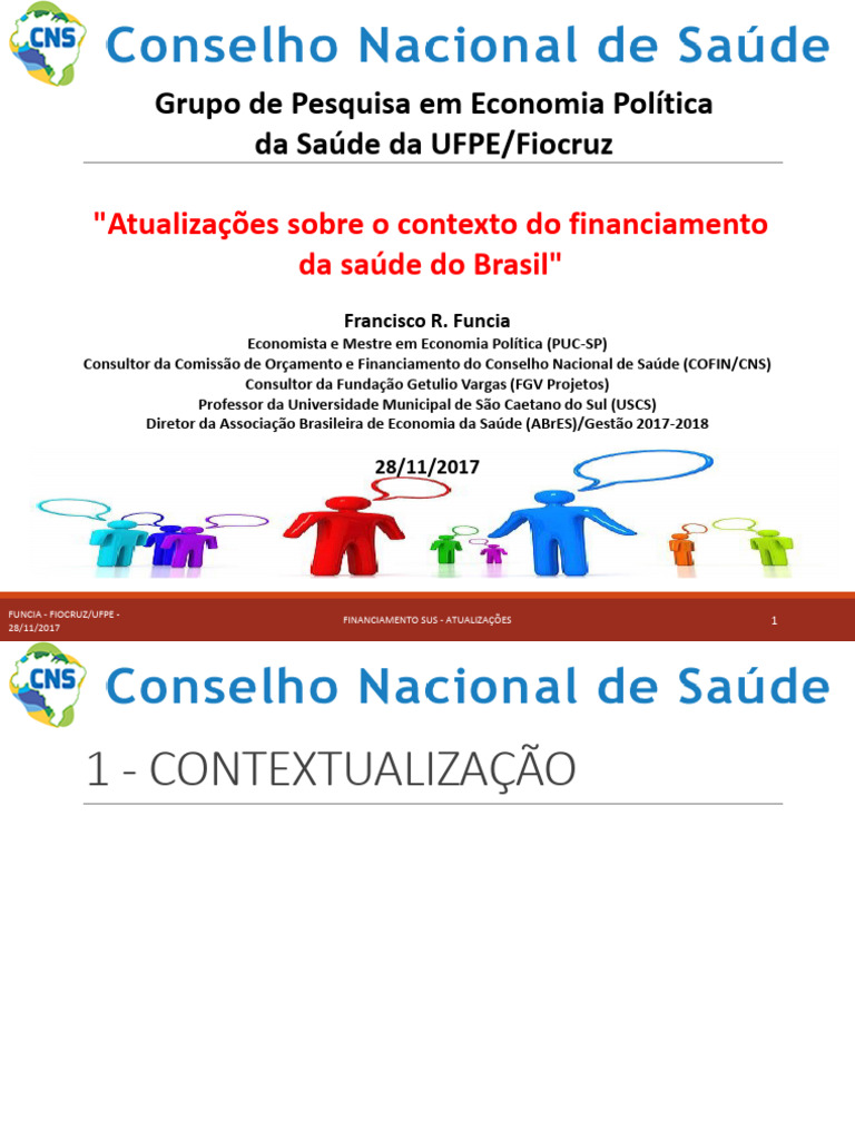 Funcia Financiamento Sus Atualizacoes Debate 28112017 | PDF