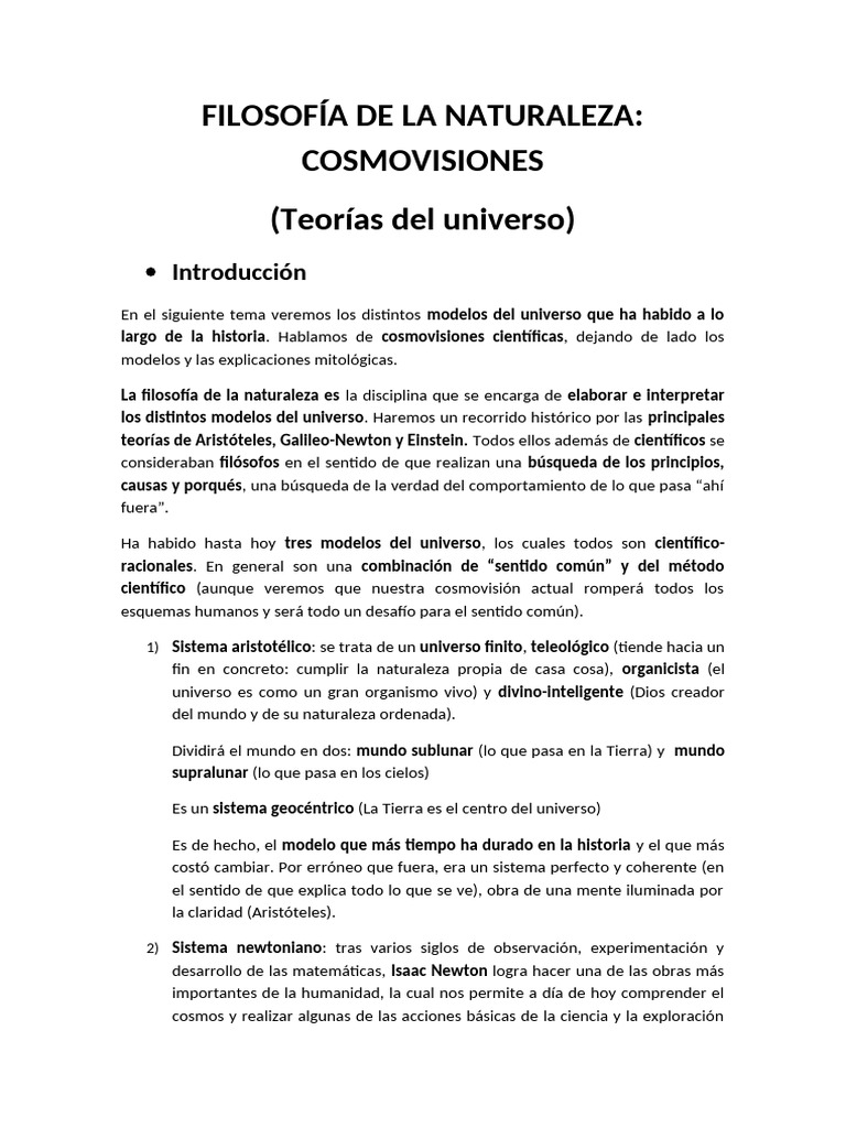 Filosofía de La Naturaleza | PDF