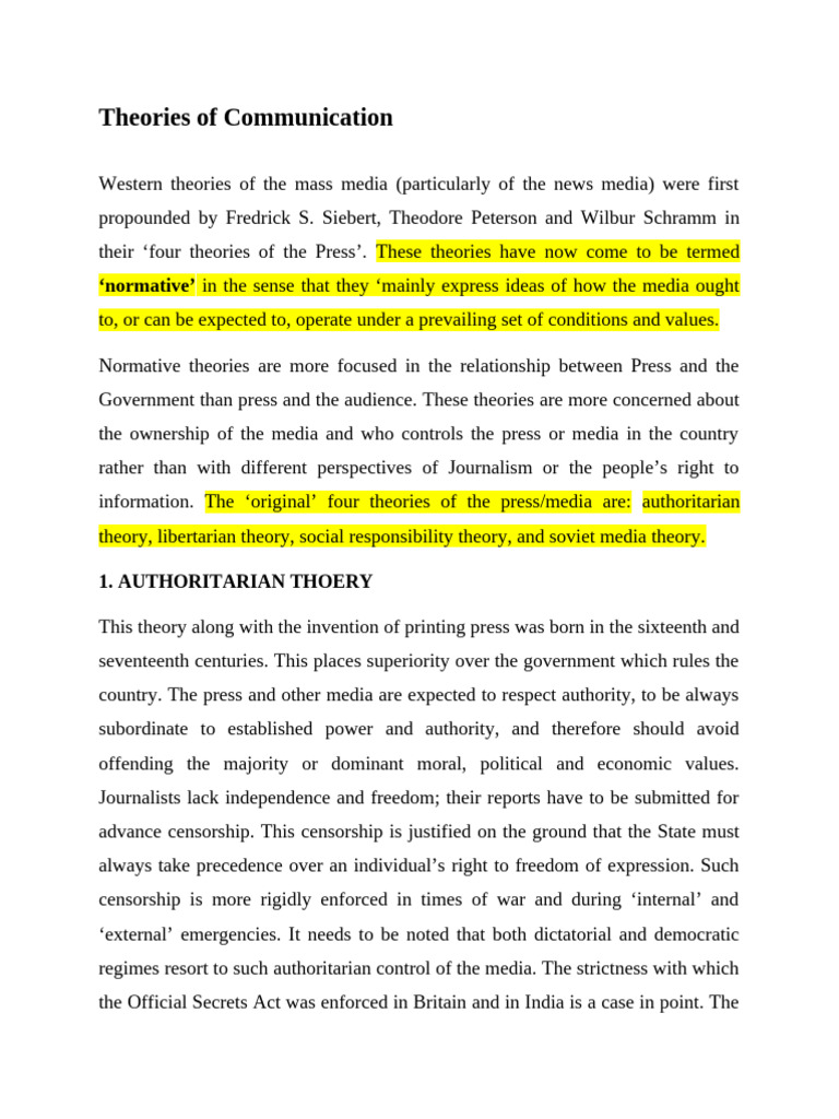 Module 2 Theories of Communication Part 1 | PDF