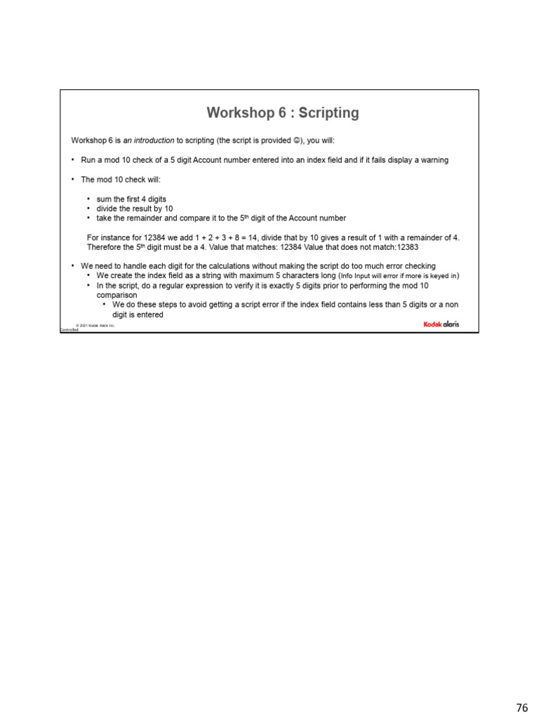 Workshop6 Scripting | PDF