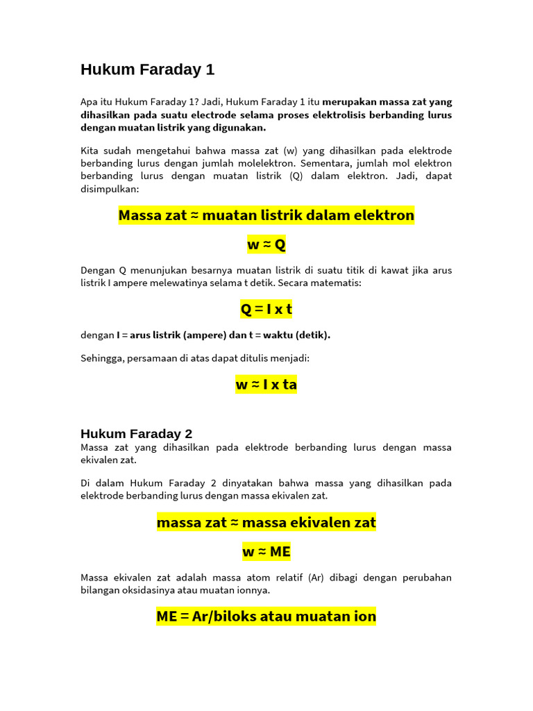 Hukum Faraday | PDF
