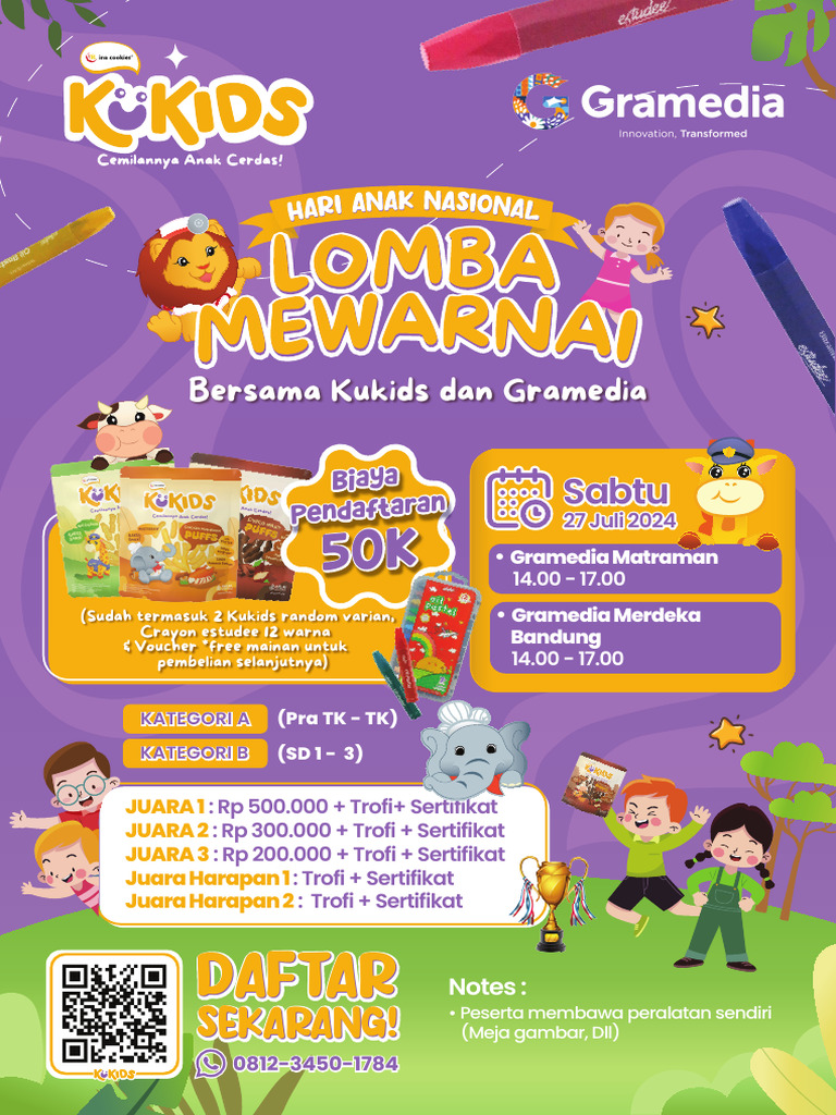 Brosur Lomba Mewarnai Gramedia | PDF