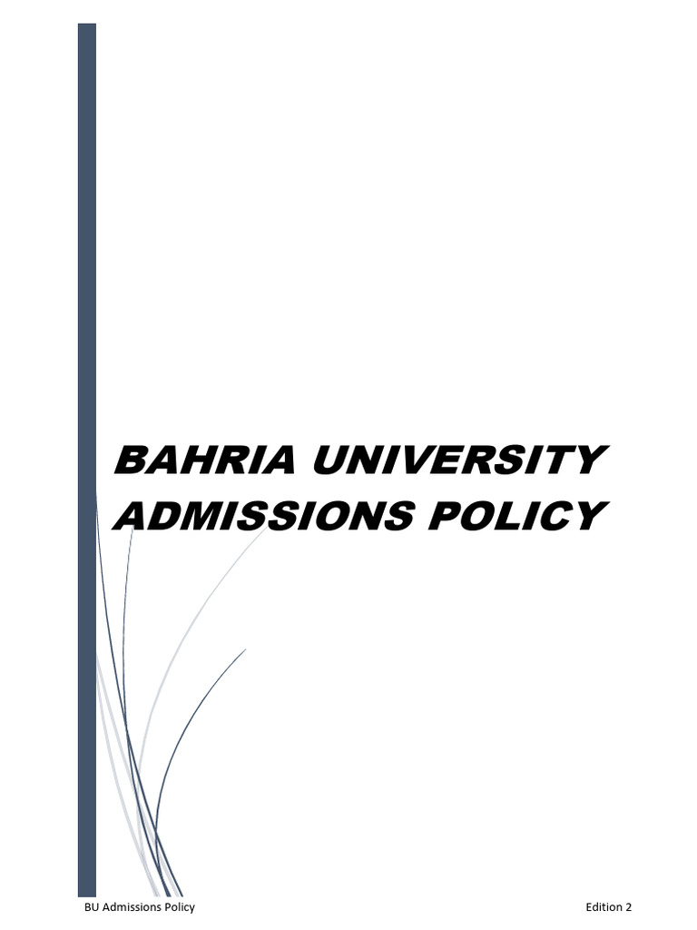 Admission Policy 2021 Nov 22 | PDF | University And College Admission ...