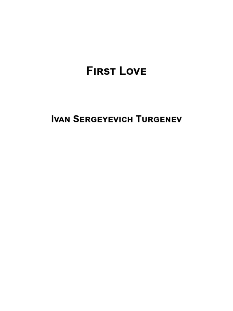 Turgenev's First Love: A Novella | PDF