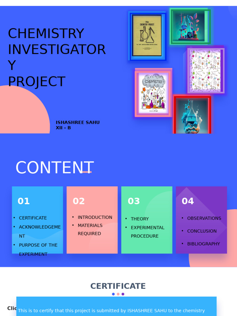 Chemistry Project | PDF