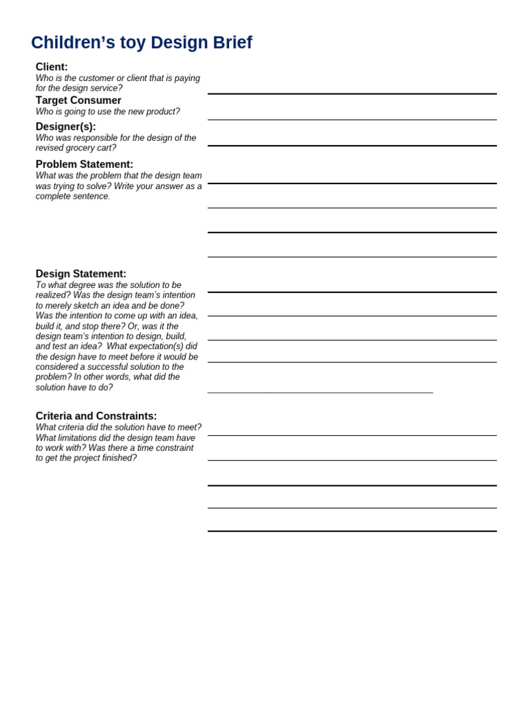 Design Brief Booklet - Print 2pgs Per Sheet Front&back | PDF