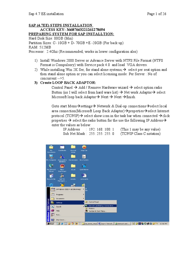 Sap 4.7 Installation Steps | PDF | Java (Programming Language) | Internet Protocol Suite