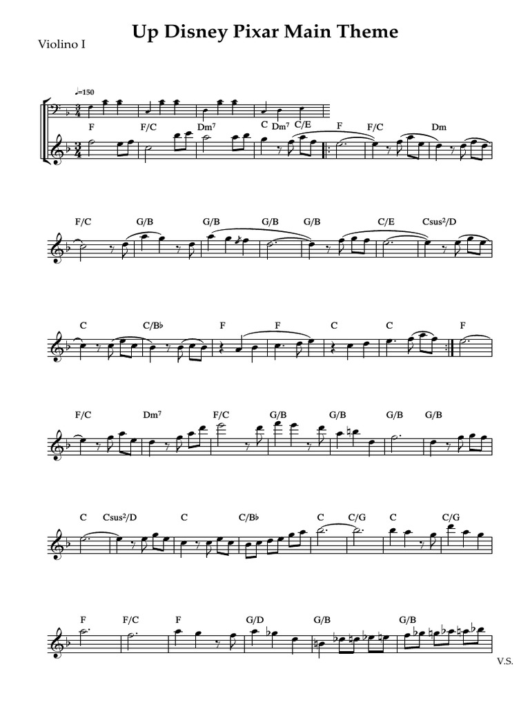 2-Up Disney Pixar Main Theme - Violino I | PDF