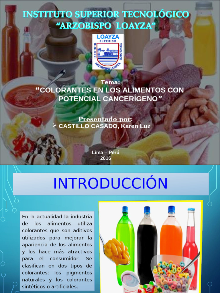 Colorantes Alimentarios Y Cáncer Pdf Alimentos Cáncer