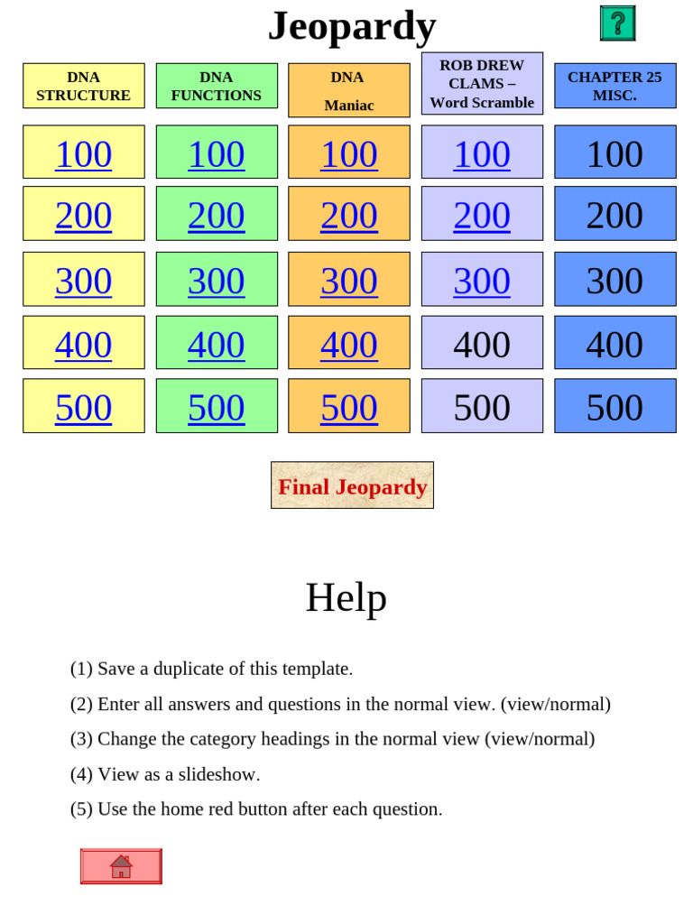 Jeopardy CH 25 | PDF