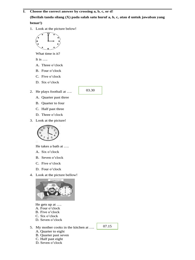 Kelas 4 - UAS | PDF