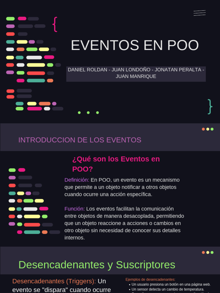 Eventos en Poo | PDF